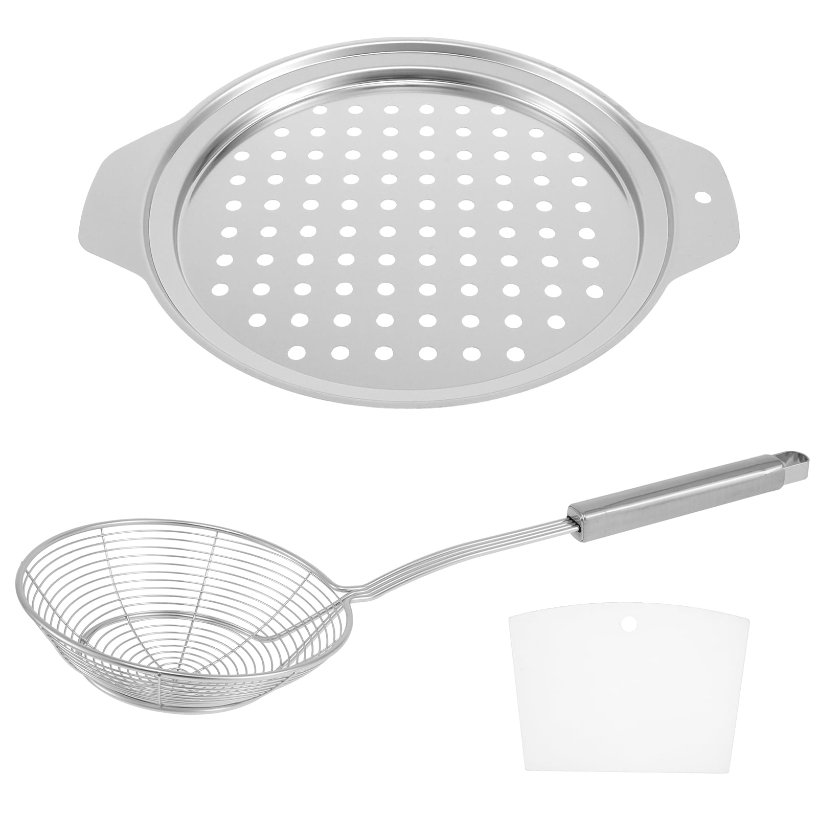 Austok Stainless Steel Spaetzle Maker Lid with Scraper Practical Spider ...