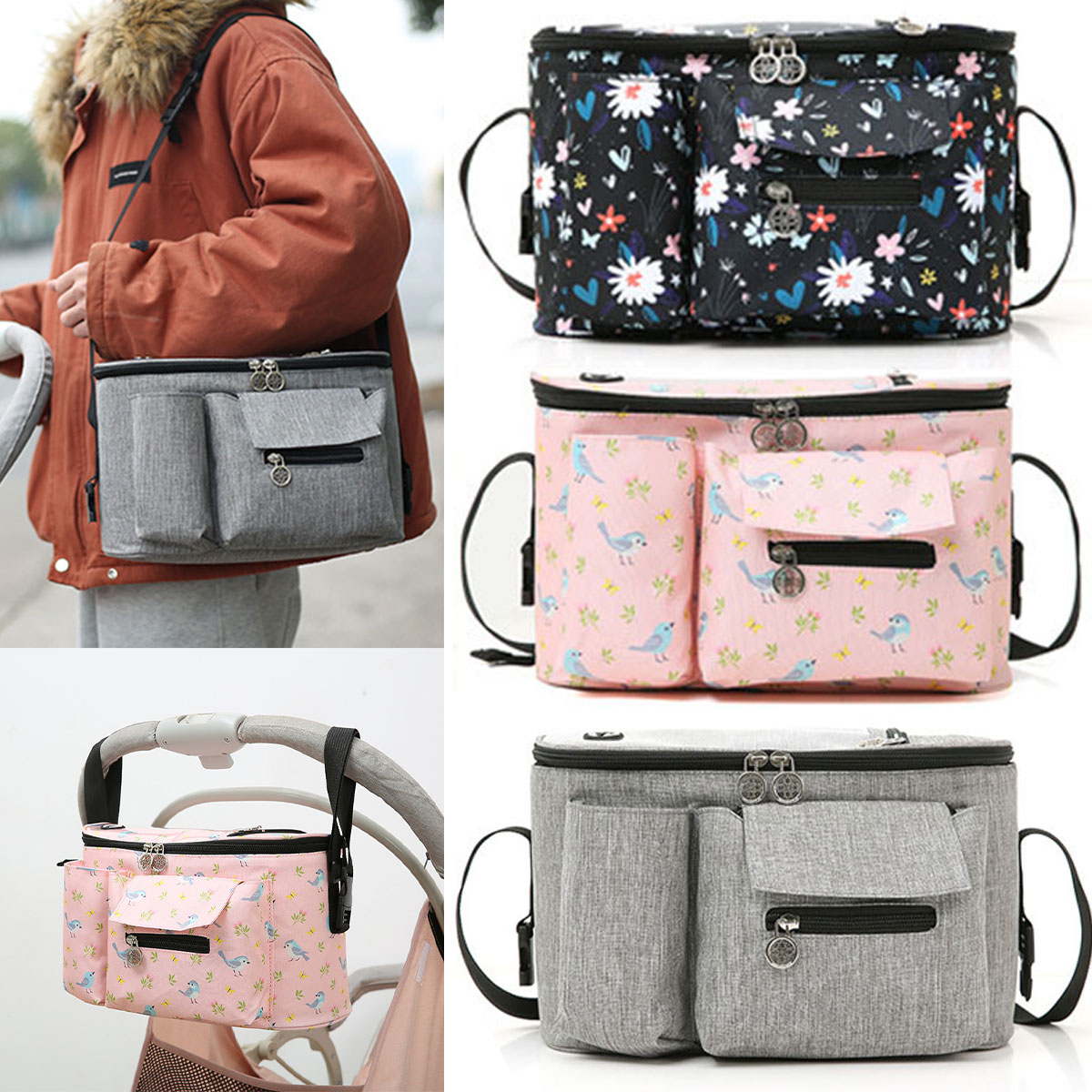 Austok Universal Baby Stroller Organizer,with Cup Holder for Smart Moms ...