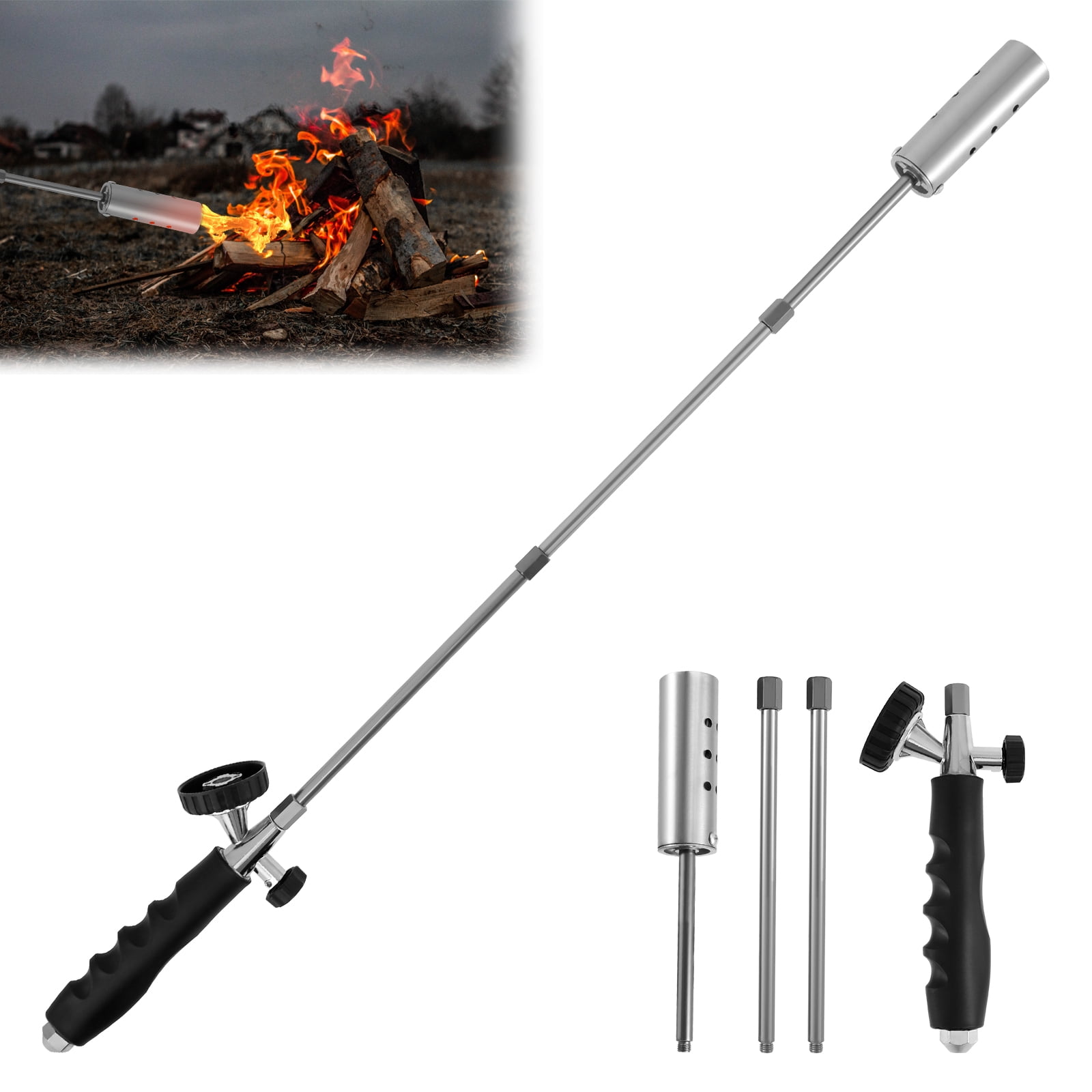 Austok Weed Torch Burner Removable Blow Torch with 2 Poles ...