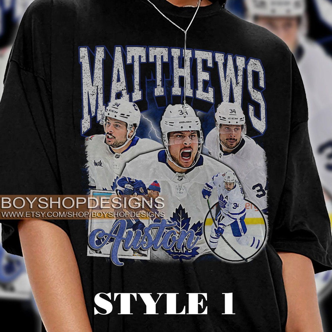 Auston Matthews Shirt Ice Hockey American Professional Hockey ...