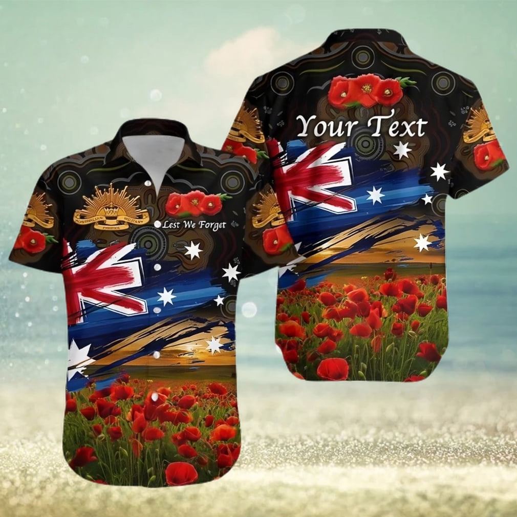 Australia Aboriginal Hawaiian Shirt Poppy Vibes Black Lt8_1 T Shirt ...