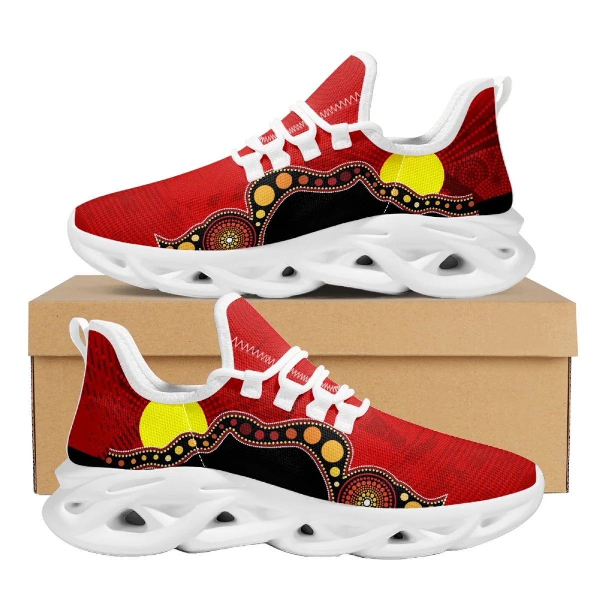 Australia Aboriginal Turtle Indigenous Art Design Platform Sneakers for ...