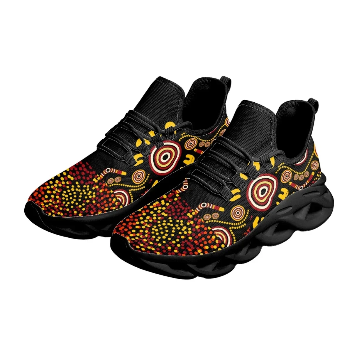 Australia Aboriginal Turtle Indigenous Art Design Platform Sneakers for ...