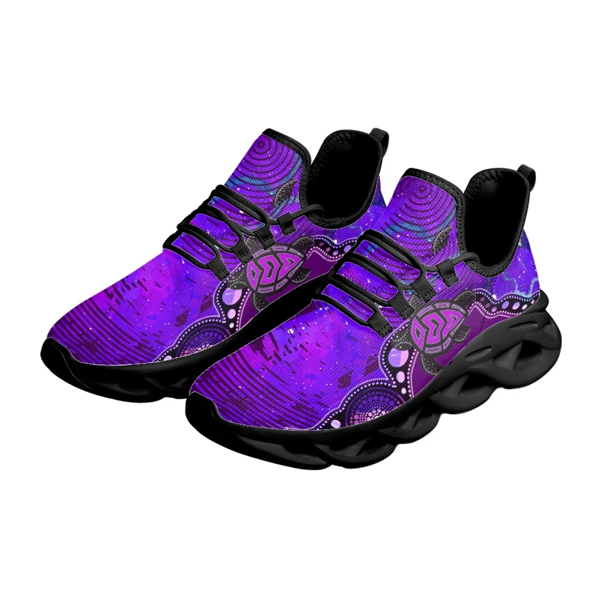 Australia Aboriginal Turtle Indigenous Art Design Platform Sneakers for ...