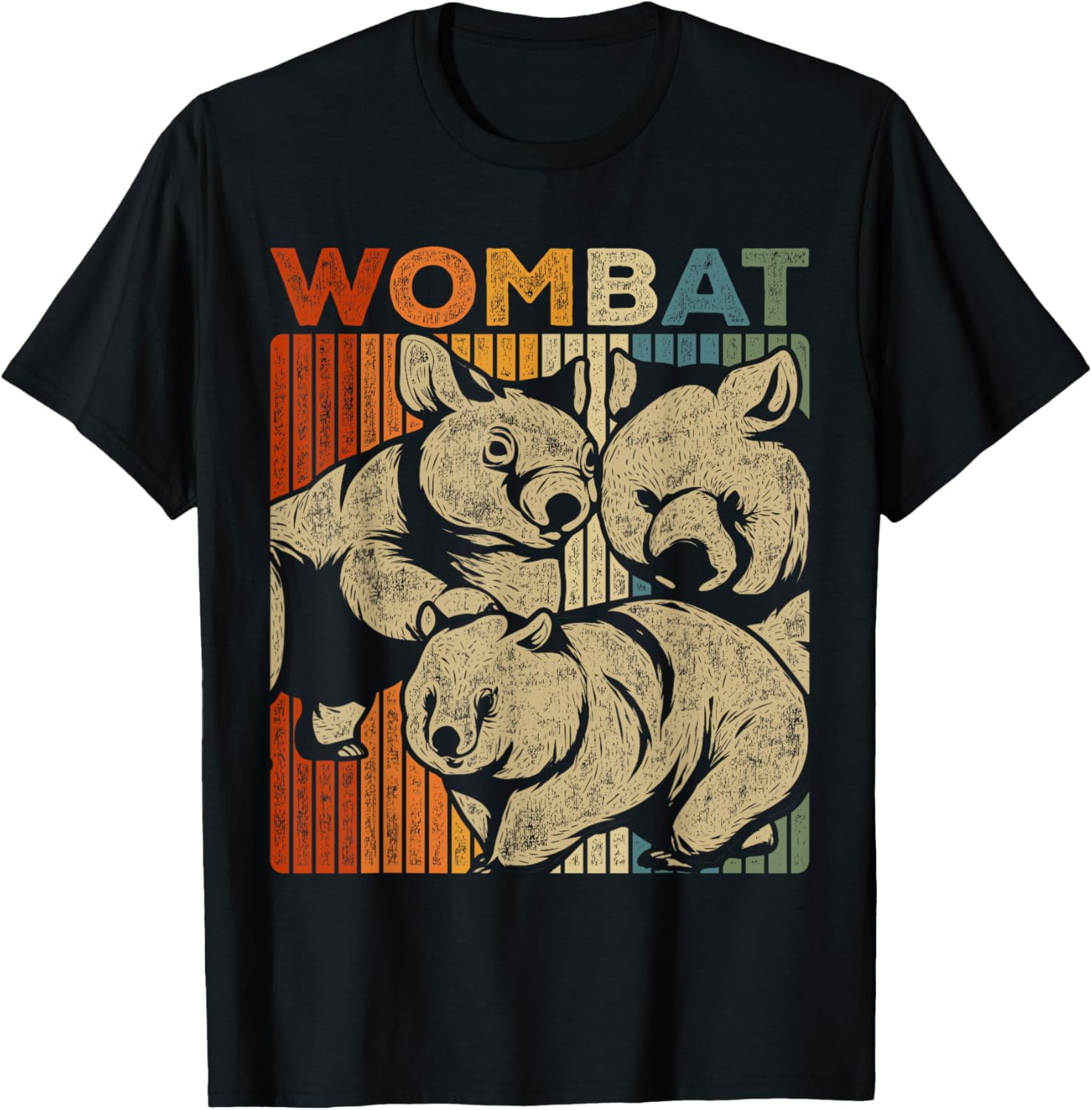 Australia Animal Wildlife Wombats Aussie Retro Wombat T-Shirt - Walmart.com