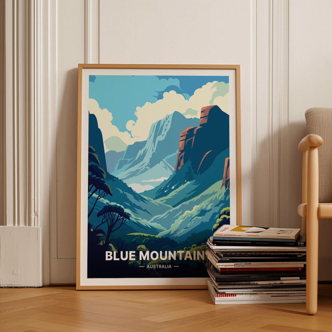 Australia Blue Mountains Travel Scenic Landscape Art, Unframed Paper ...