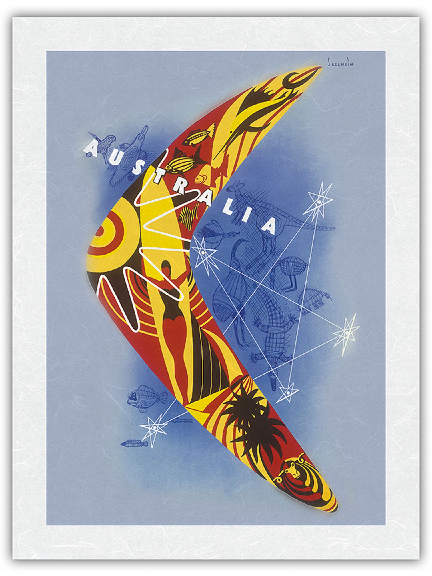 Australia - Boomerang - Kangaroo - Aboriginal Art - Australian National ...