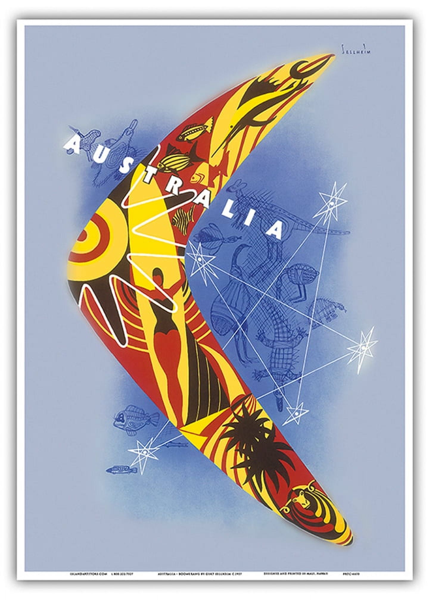 Australia - Boomerang - Kangaroo - Aboriginal Art - Australian National ...