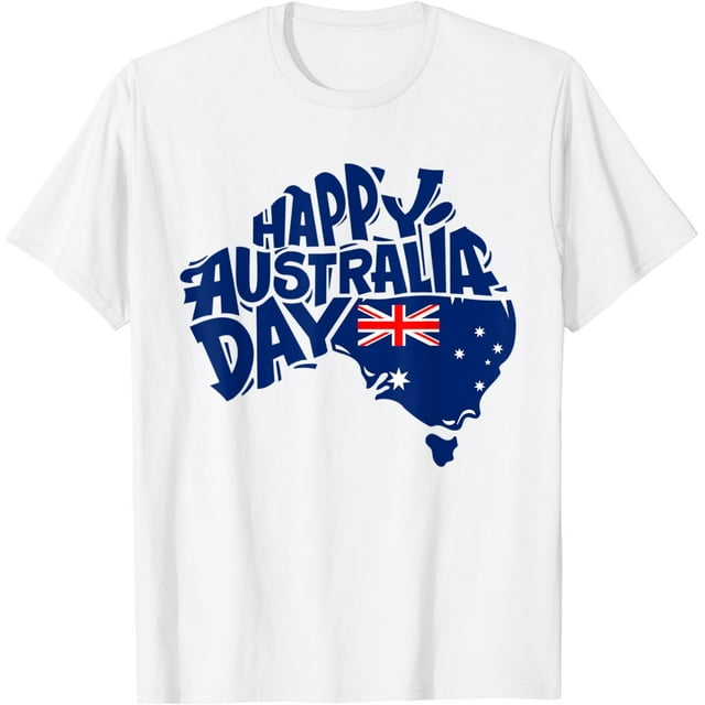 Australia Day Australia Map Proud Aussie Roo Kangaroo T-Shirt - Walmart.com