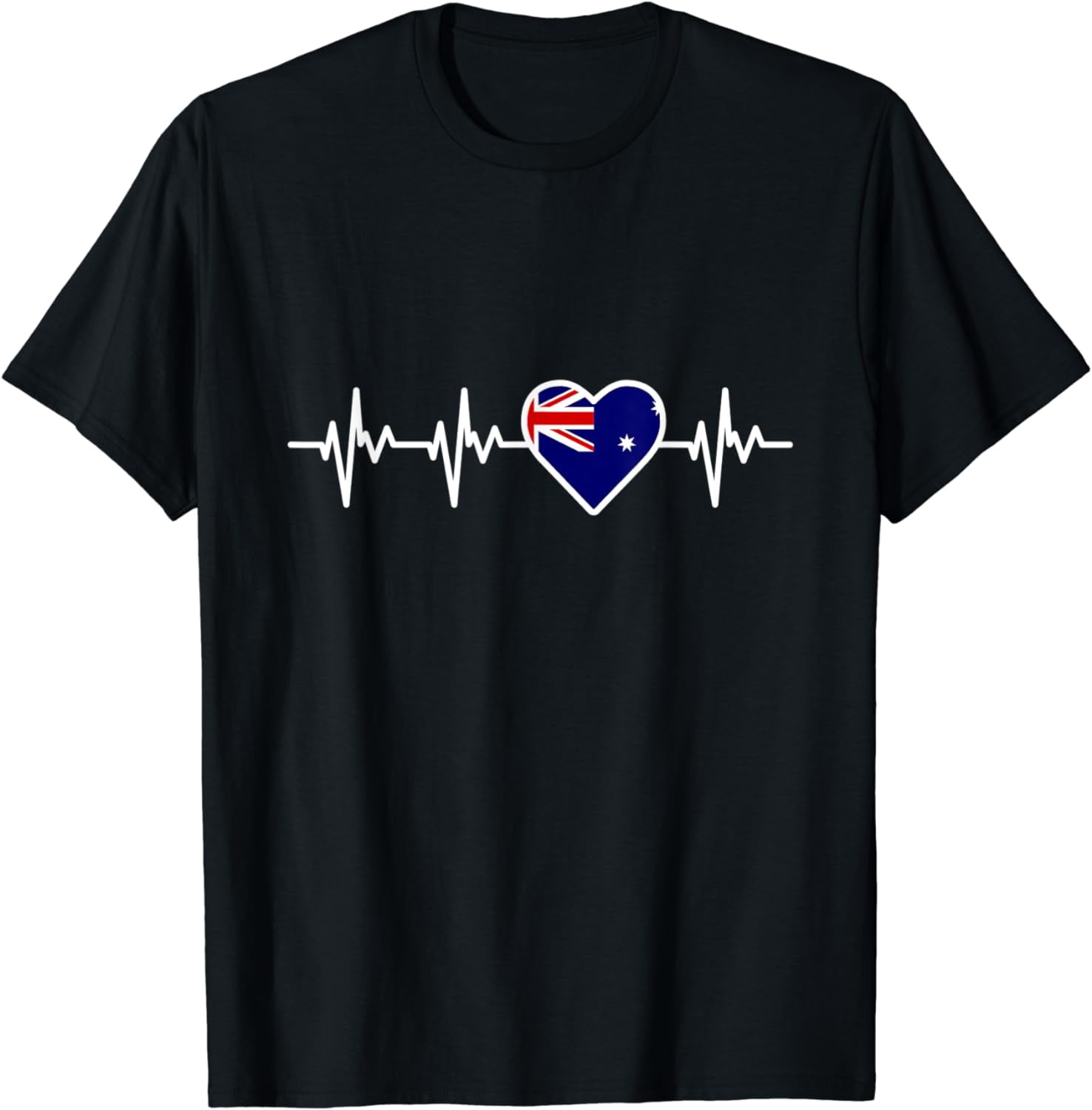 Australia Flag Heartbeat Australian Pride National Day T-Shirt ...
