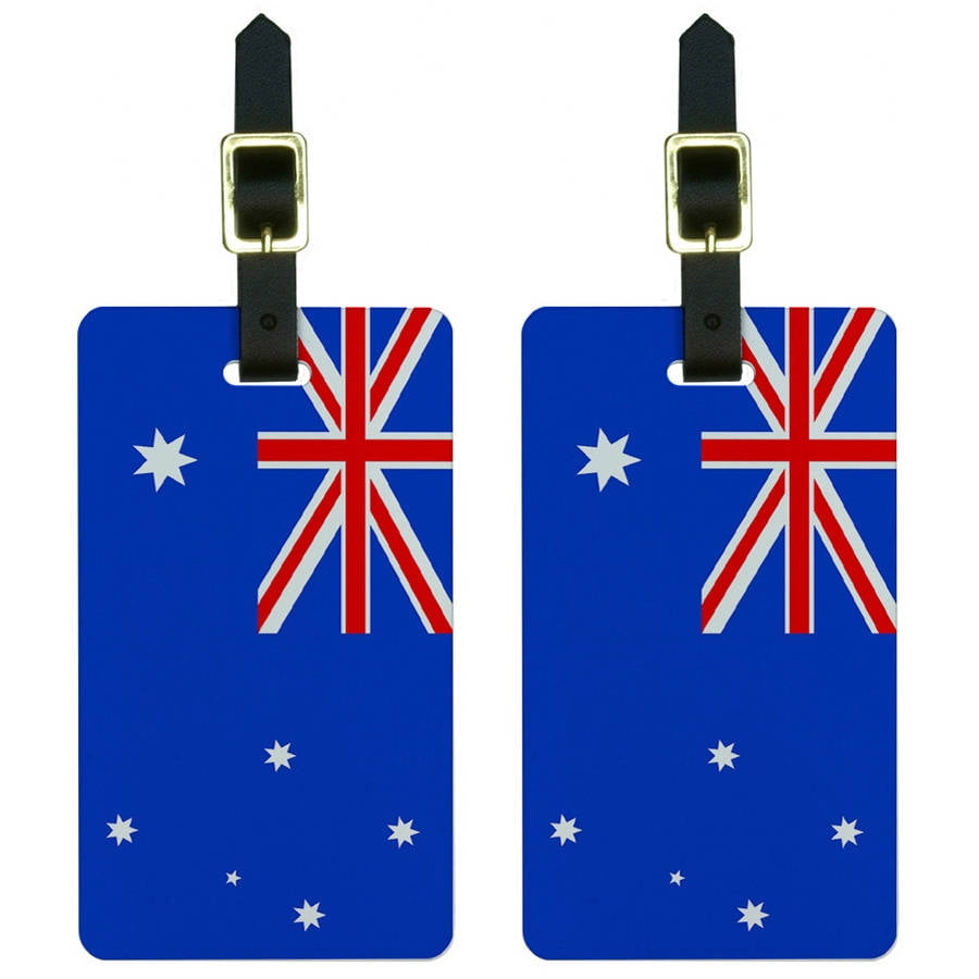 Australia Flag Luggage Tags Suitcase Carry-On ID, Set of 2 - Walmart.com