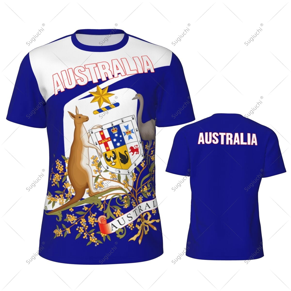 Australia Flag Men Sports T-shirt Women Tees jersey for Soccer Football ...