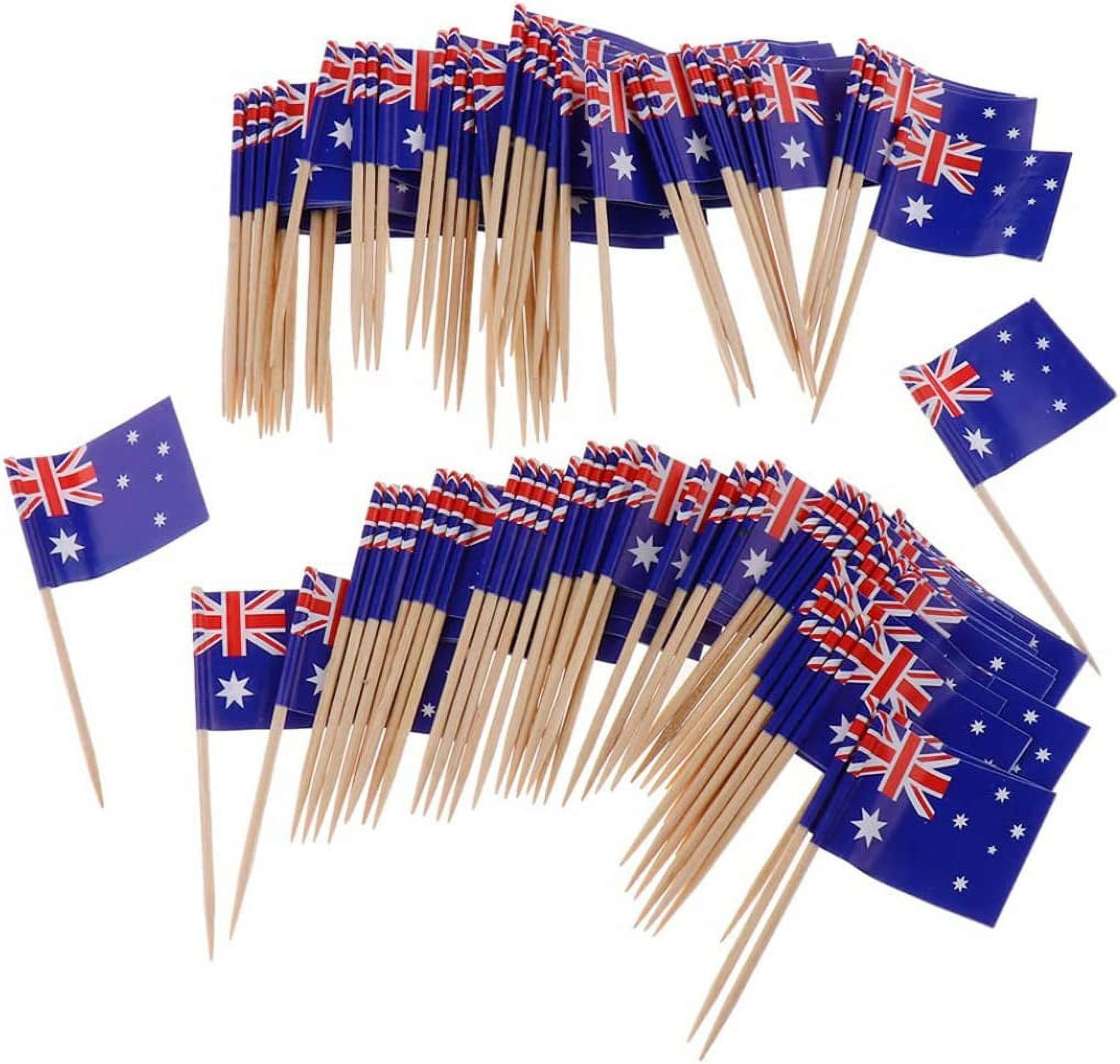 Australia Flag Picks Small Toothpick Sticks Mini Cupcake Cake Markers ...