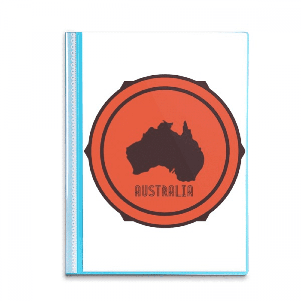 Australia Flavor Map Emblem Illustration Book Sheet Protectors ...