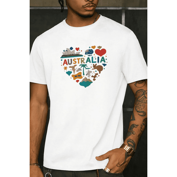 Australia Heart Landmark Opera House Scenic Travel Art Unisex T-Shirt ...