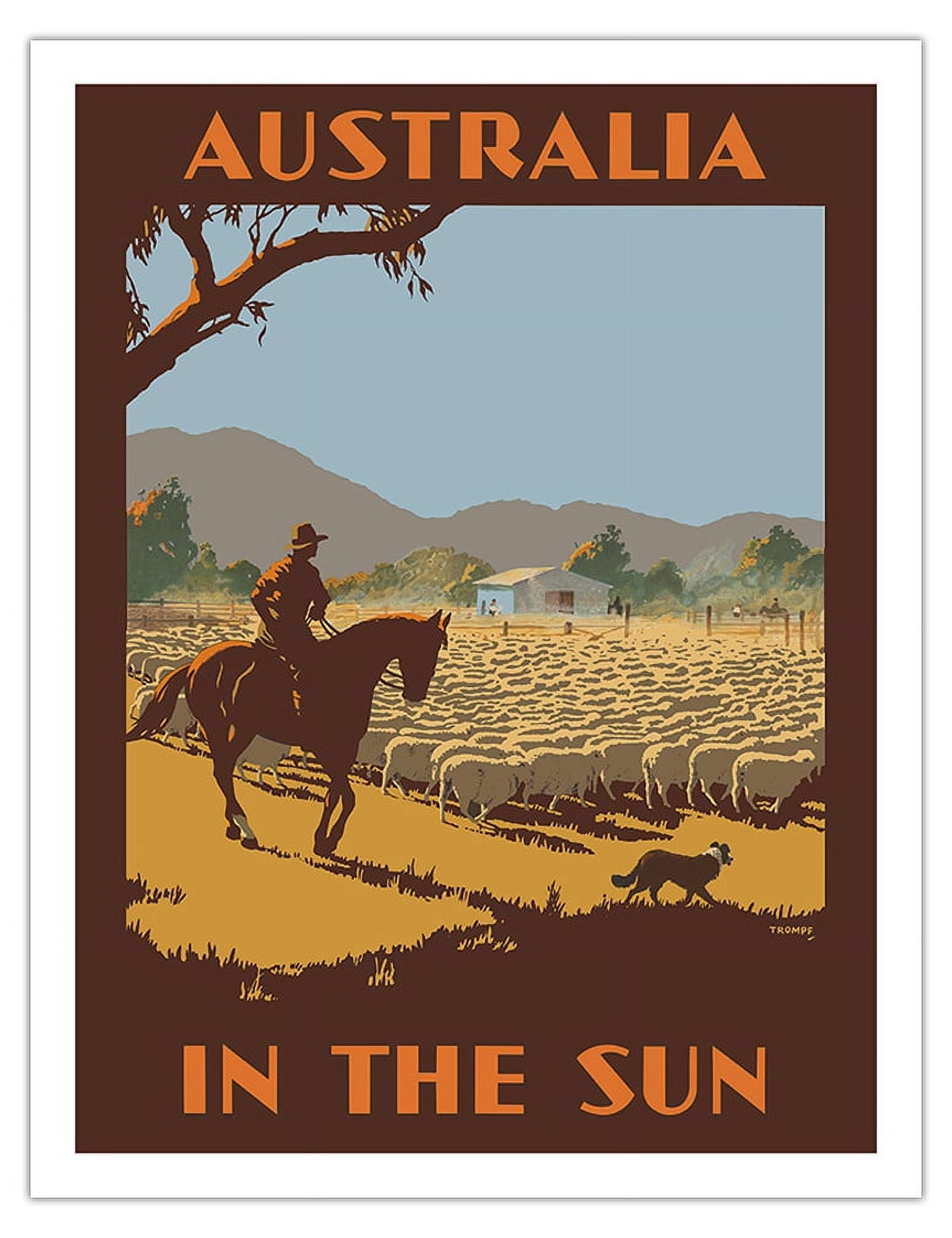 Australia - In the Sun - Australian Sheep Herder - Vintage Travel ...