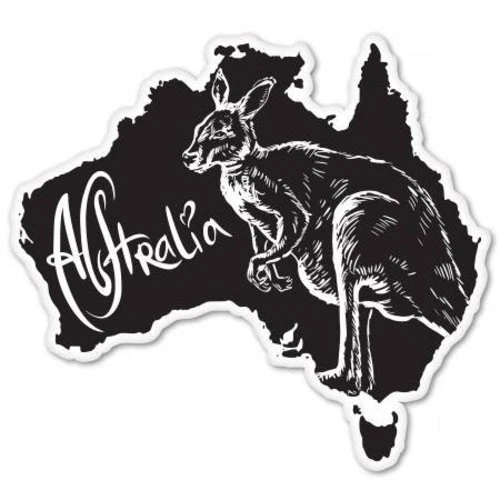 Australia Kangaroo Design Car Sticker Phone Decal Water Bottle Stickers ...
