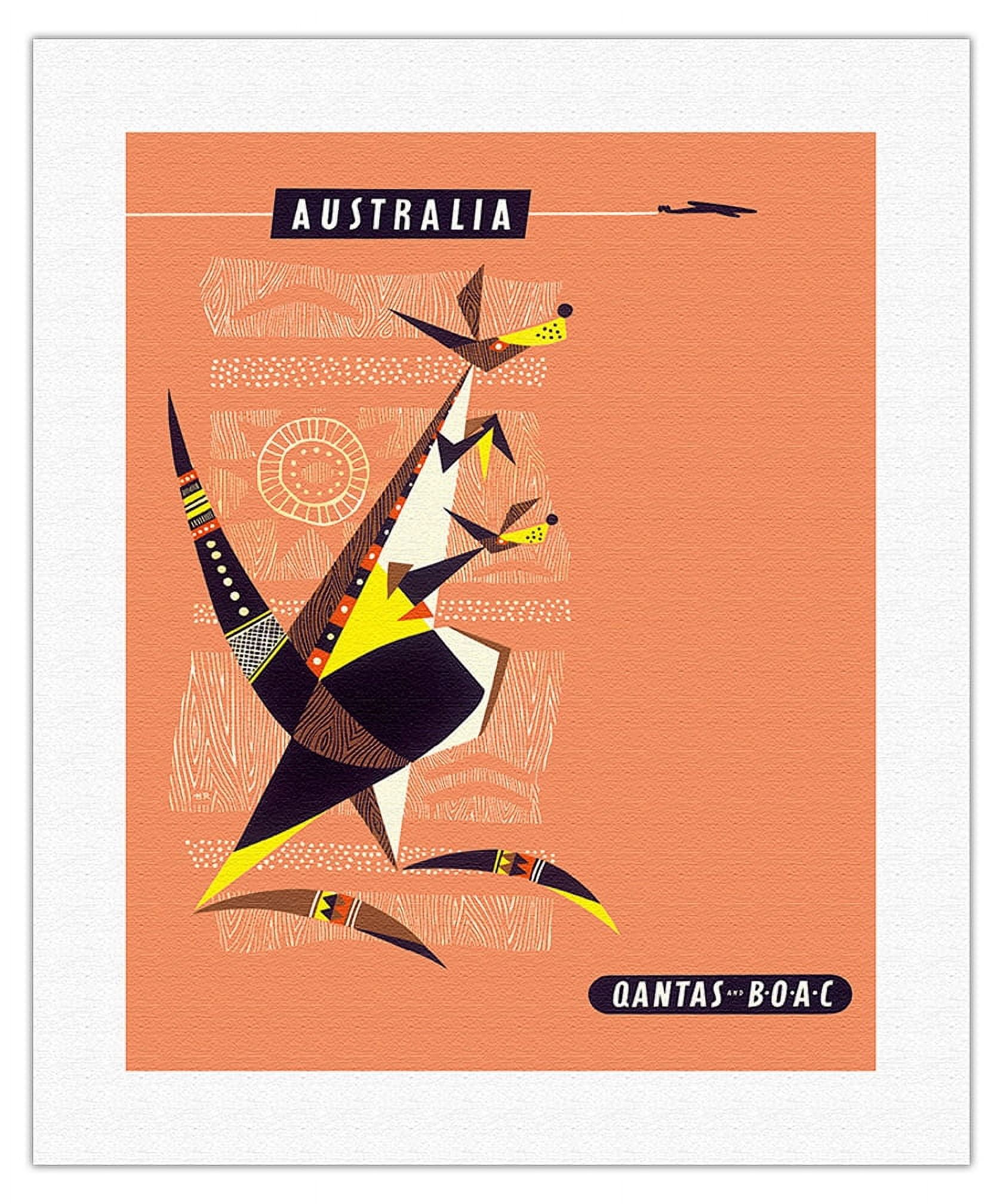 Australia - Kangaroo - Qantas BOAC (British Overseas Airways ...