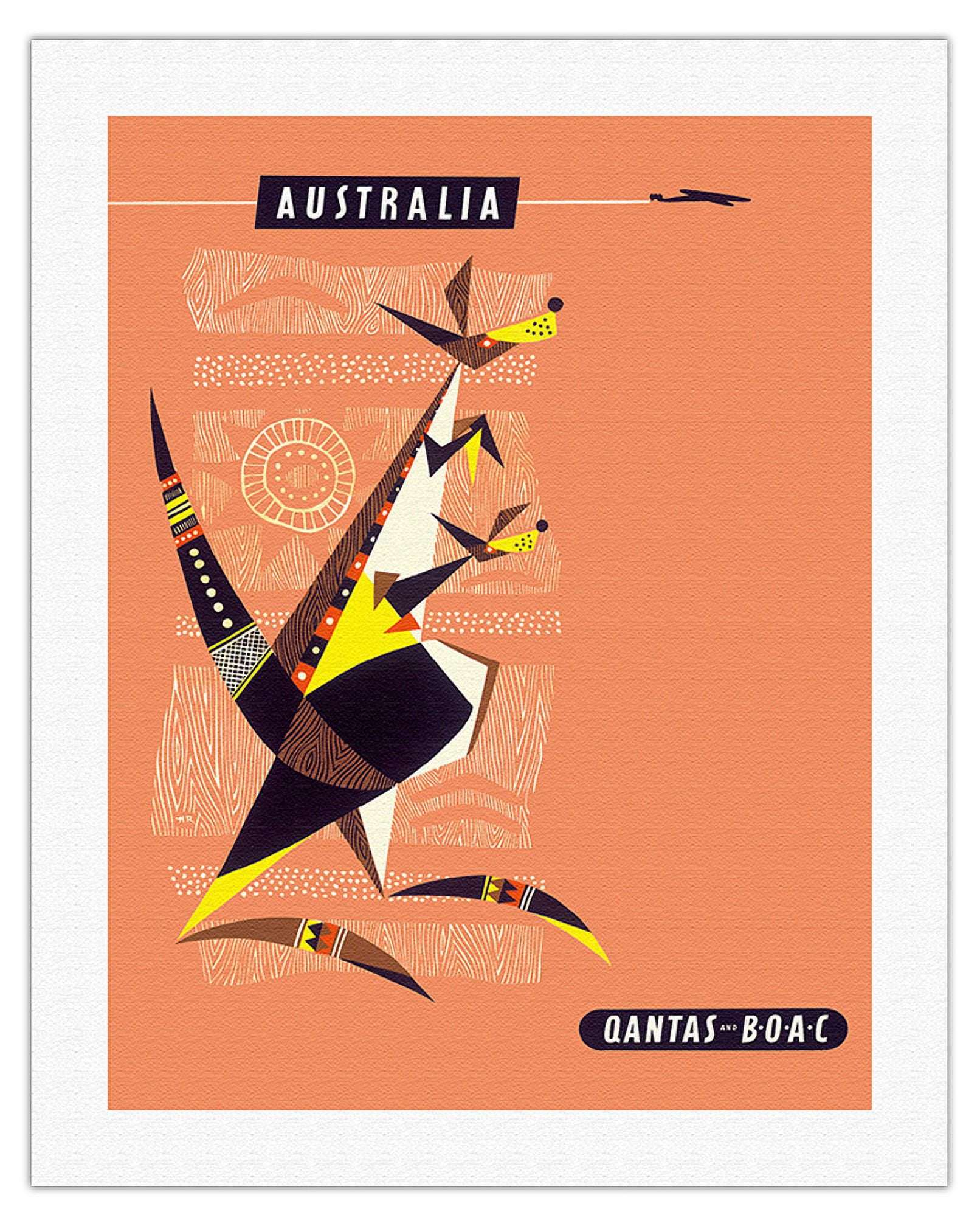 Australia - Kangaroo - Qantas BOAC (British Overseas Airways ...