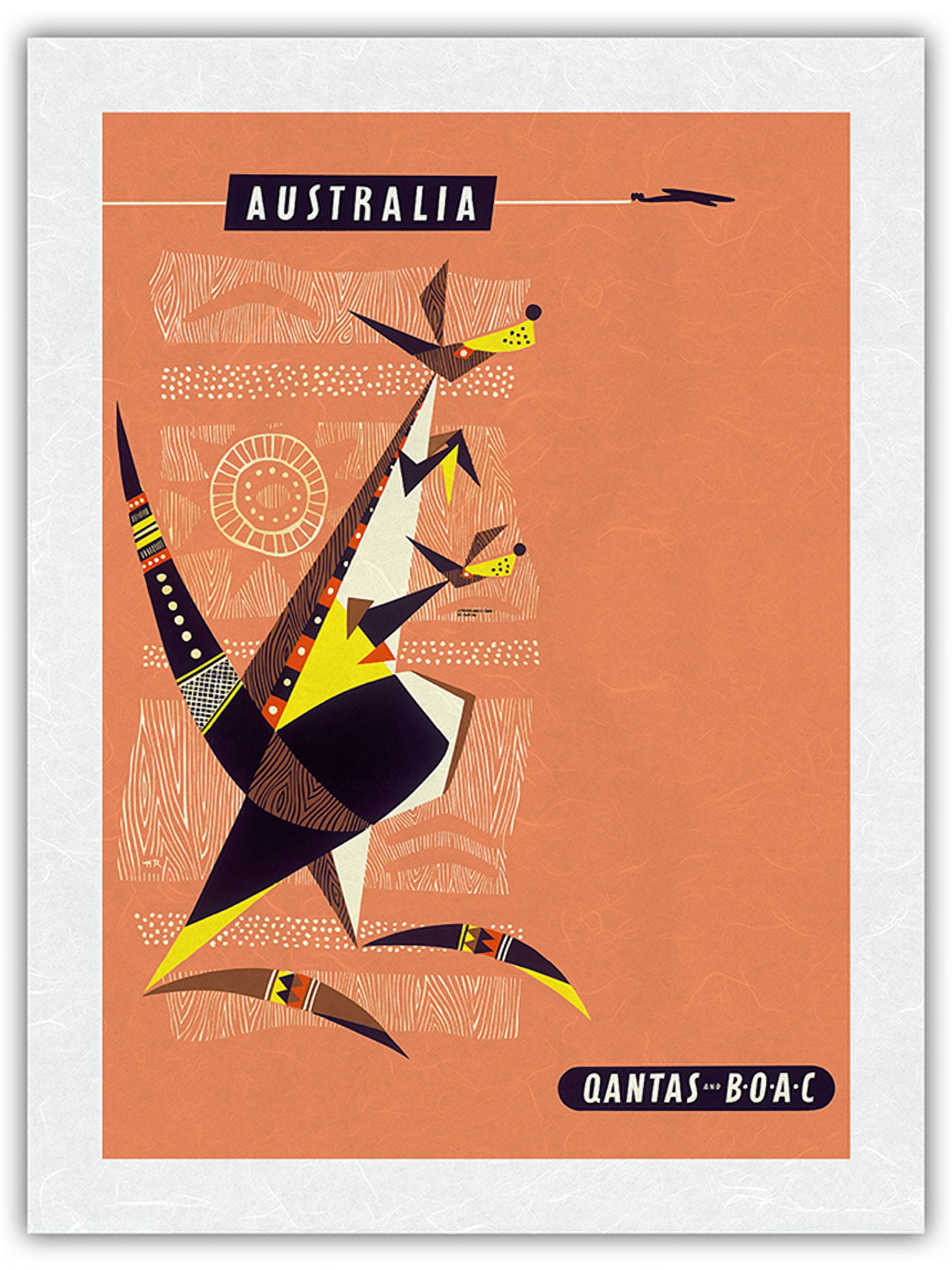 Australia - Kangaroo - Qantas BOAC (British Overseas Airways ...