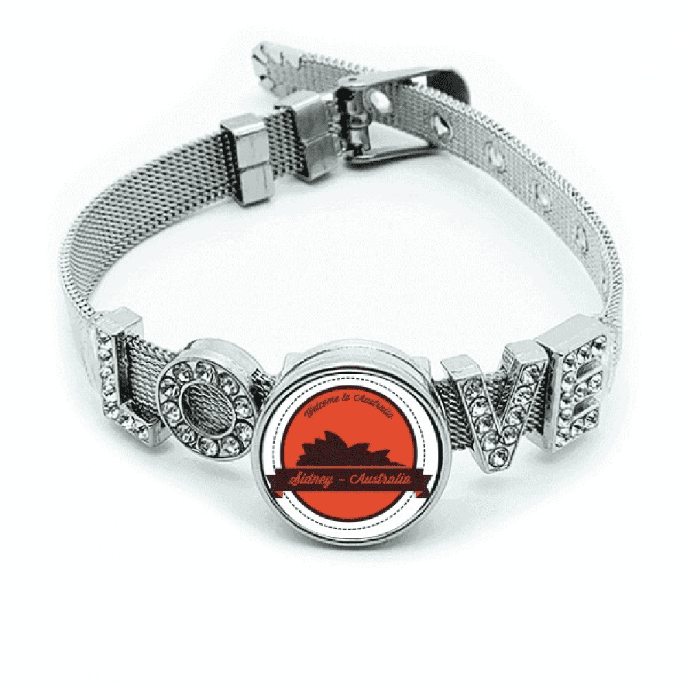 Australia Landmark Sydney Opera House Bracelet Wristband Crystal Love ...