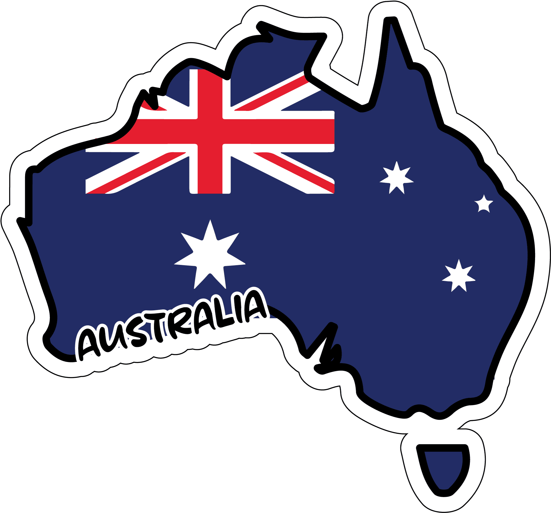 Australia Map Flag Sticker Decal / Canberra / Australian 4 Inches - 4 ...