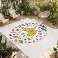 Australia Map Section Outdoor Rug, Cartoon Marine Life Cute Koala ...