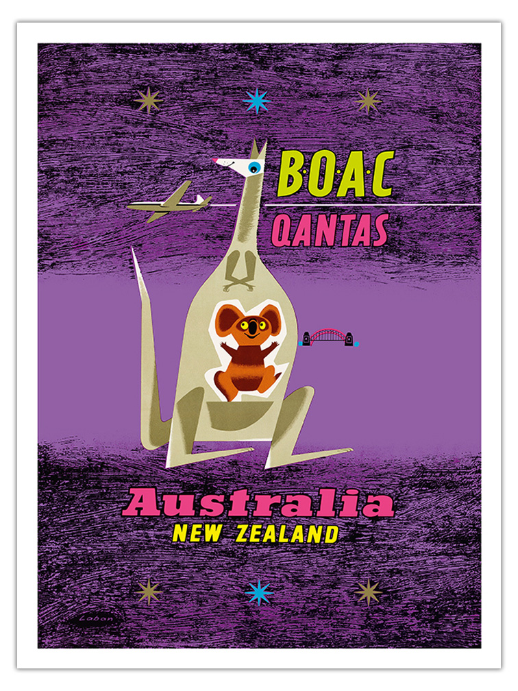 Australia - New Zealand - BOAC (British Overseas Airways Corporation ...