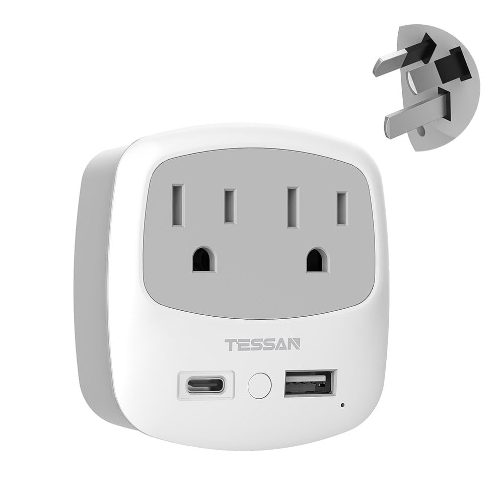 Australia New Zealand Power Plug Adapter, TESSAN Type I Travel Adaptor ...