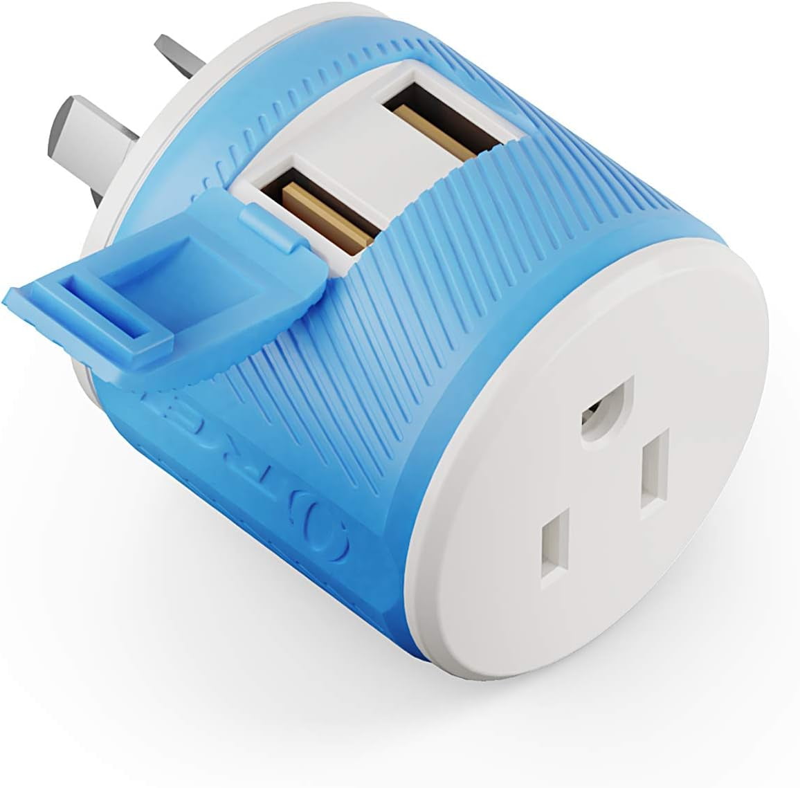 Australia, New Zealand Travel Adapter - 3 In 1 - 2 USB - Type I ...