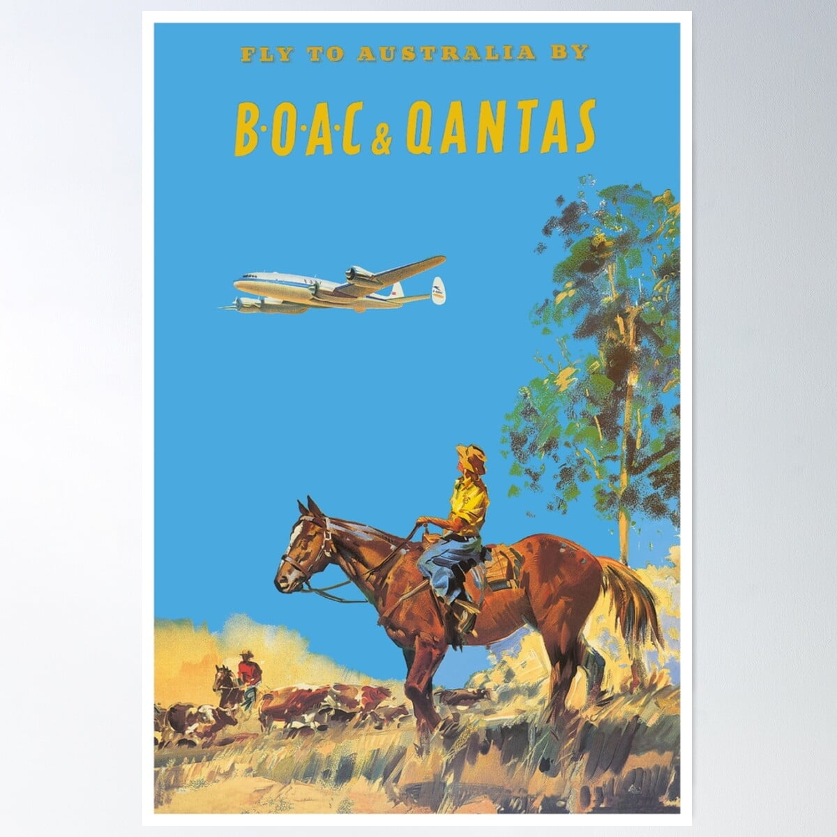 Australia Retro Vintage Travel Poster Wall Art, Modern Wall Decor For Living Room Bedroom, 24x36 ...