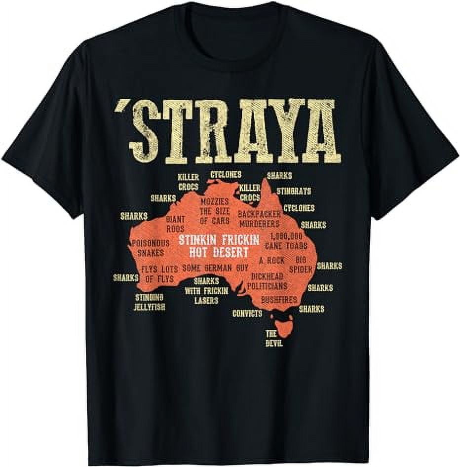 Australia Shirt - Aussie Day Straya Map G'day Mate Outback T-Shirt ...