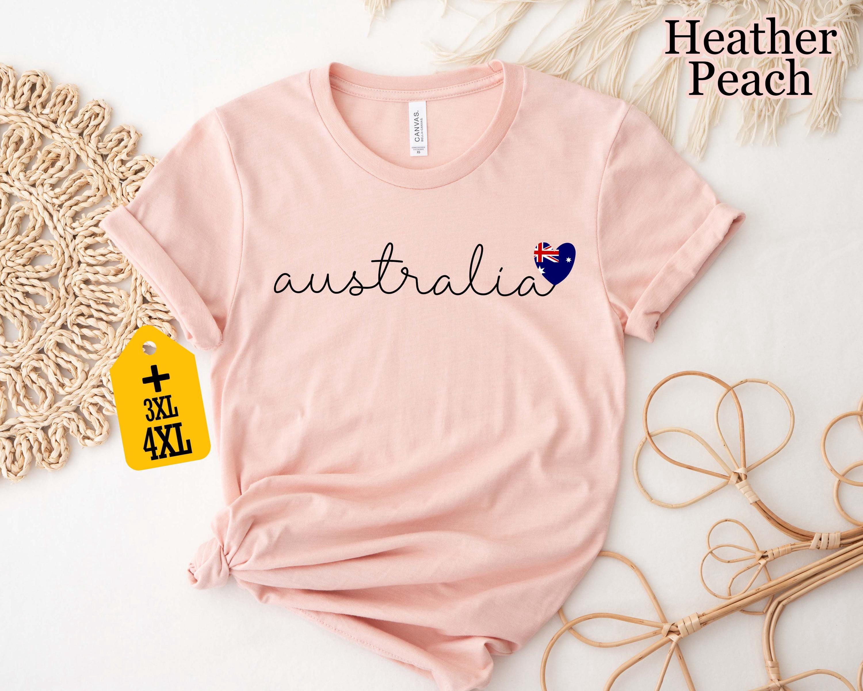 Australia Shirt with Heart Flag Design, Aussie Pride Shirt, Travel to ...