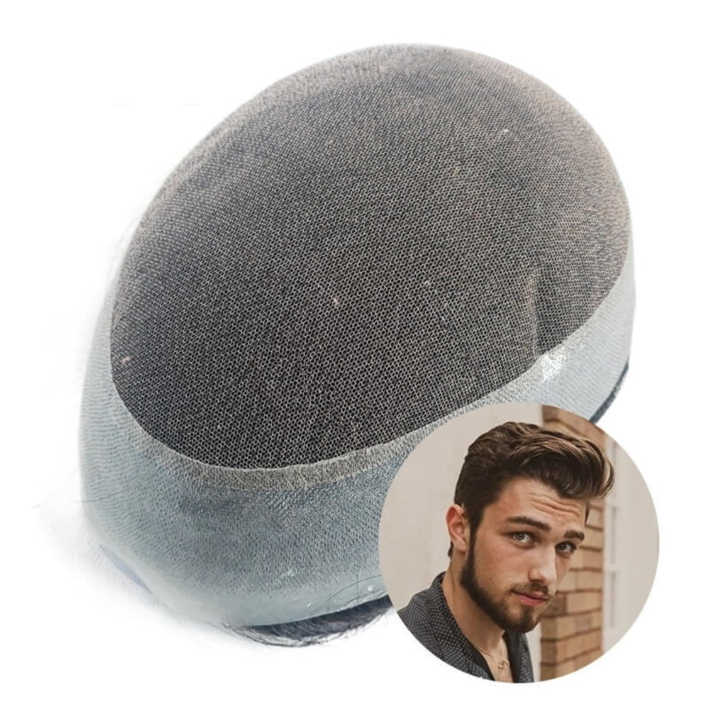 Australia Toupee Human Hair for Men Swiss Lace Top with PU Skin Around ...