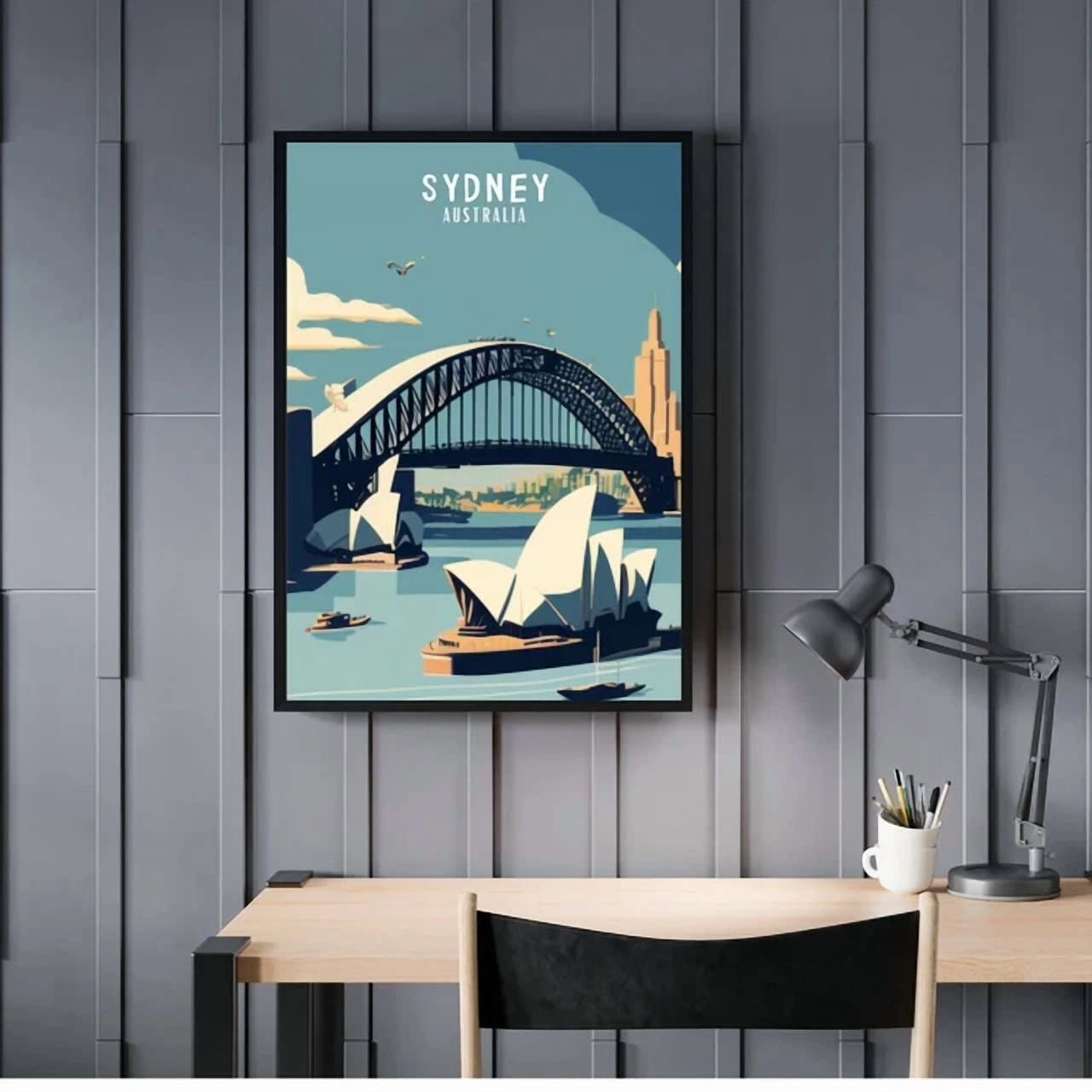 Australia Travel Sydney Poster Art Home Decor Vintage Gift Living Room ...