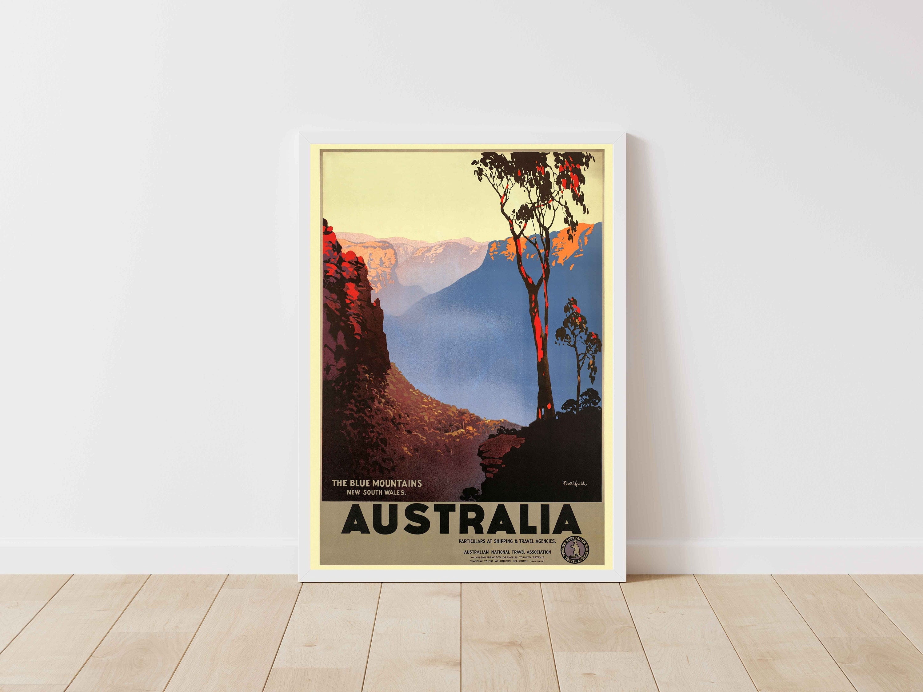 Australia Vintage Travel Poster Print, Framed/ Vintage Style Wall Decor ...
