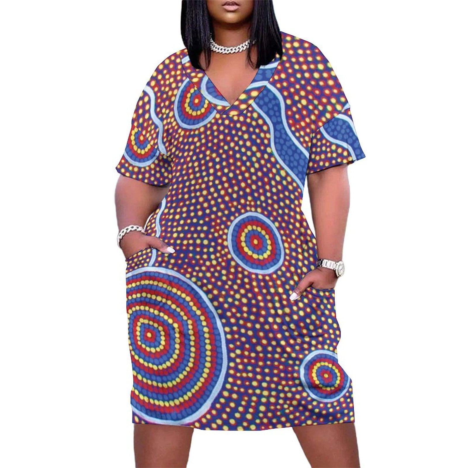 Australian Aboriginal Art Loose Pocket Dress elegant and pretty women's ...