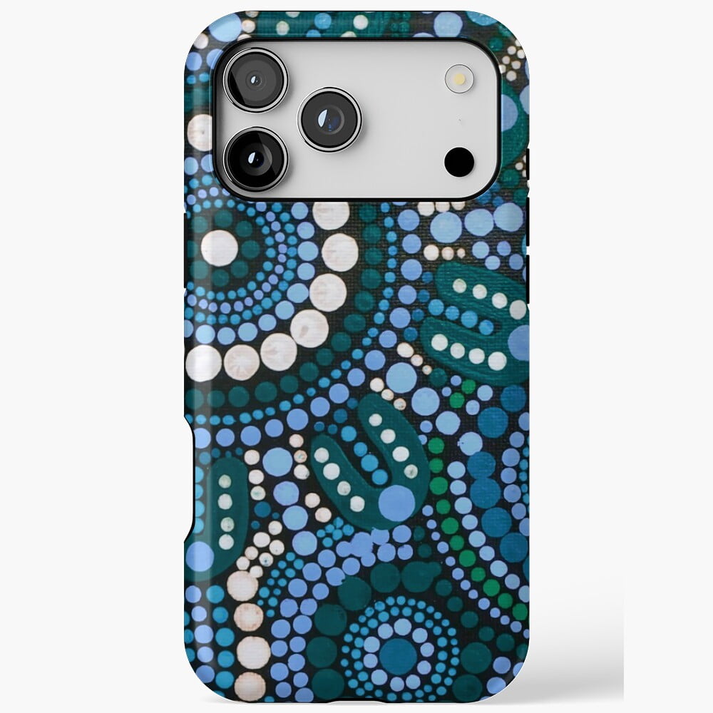 Australian Aboriginal Art Turquoise Phone Cover for iPhone 11 12 13 14 ...