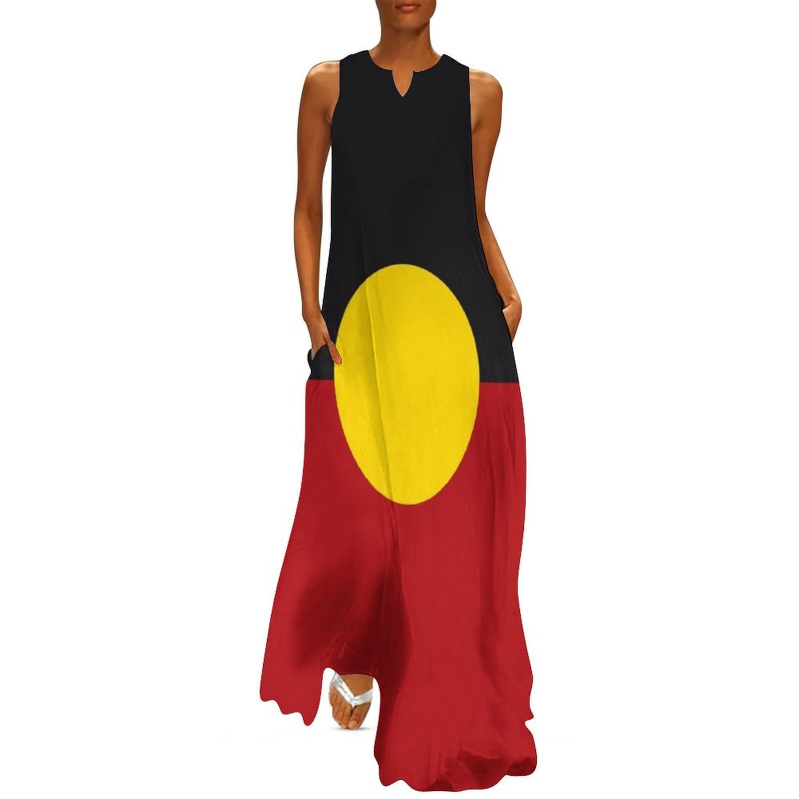 Australian Aboriginal Flag black red with a yellow Sun giver of life ...