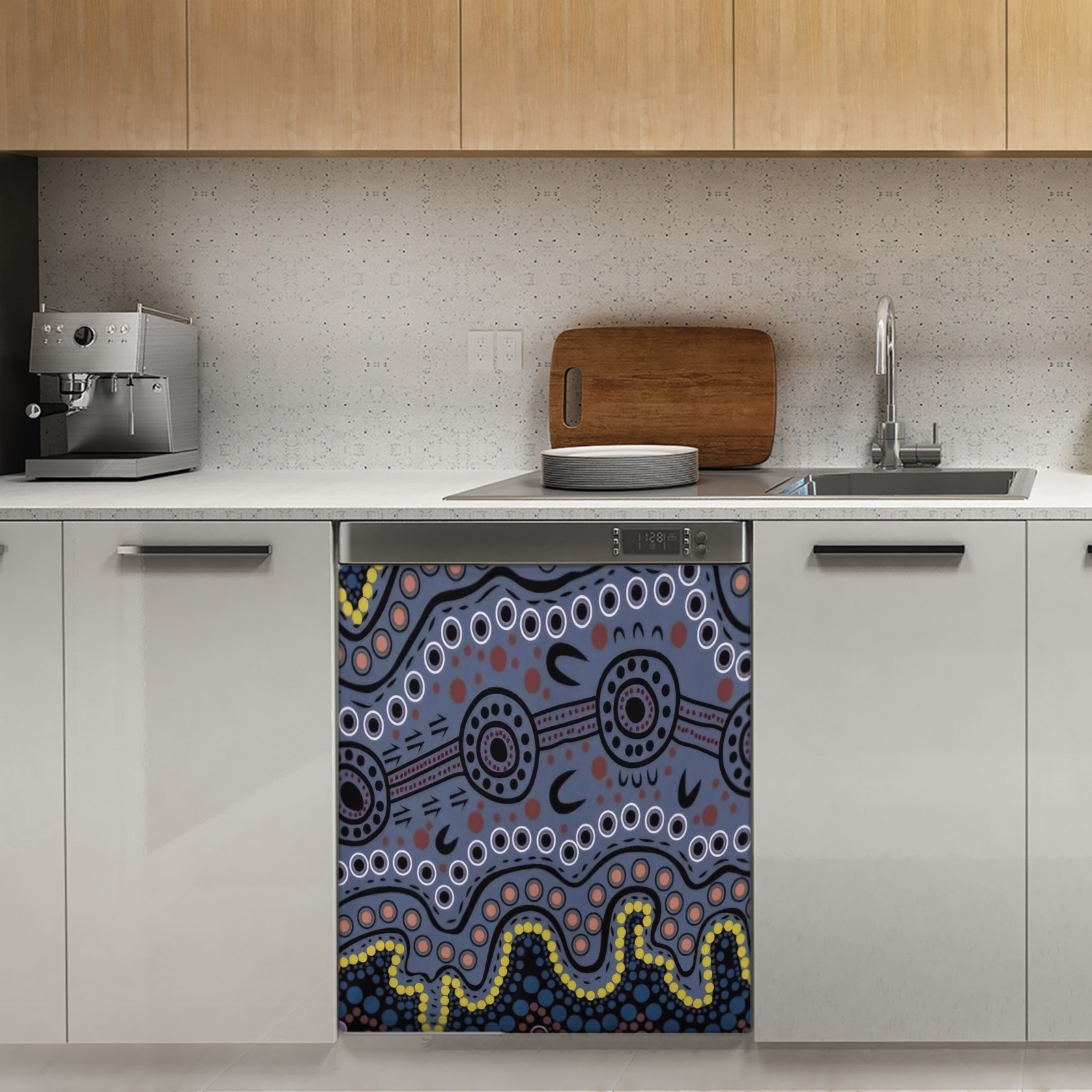 Australian Aboriginal Patterns Dishwasher Magnet Cover Decorative ...