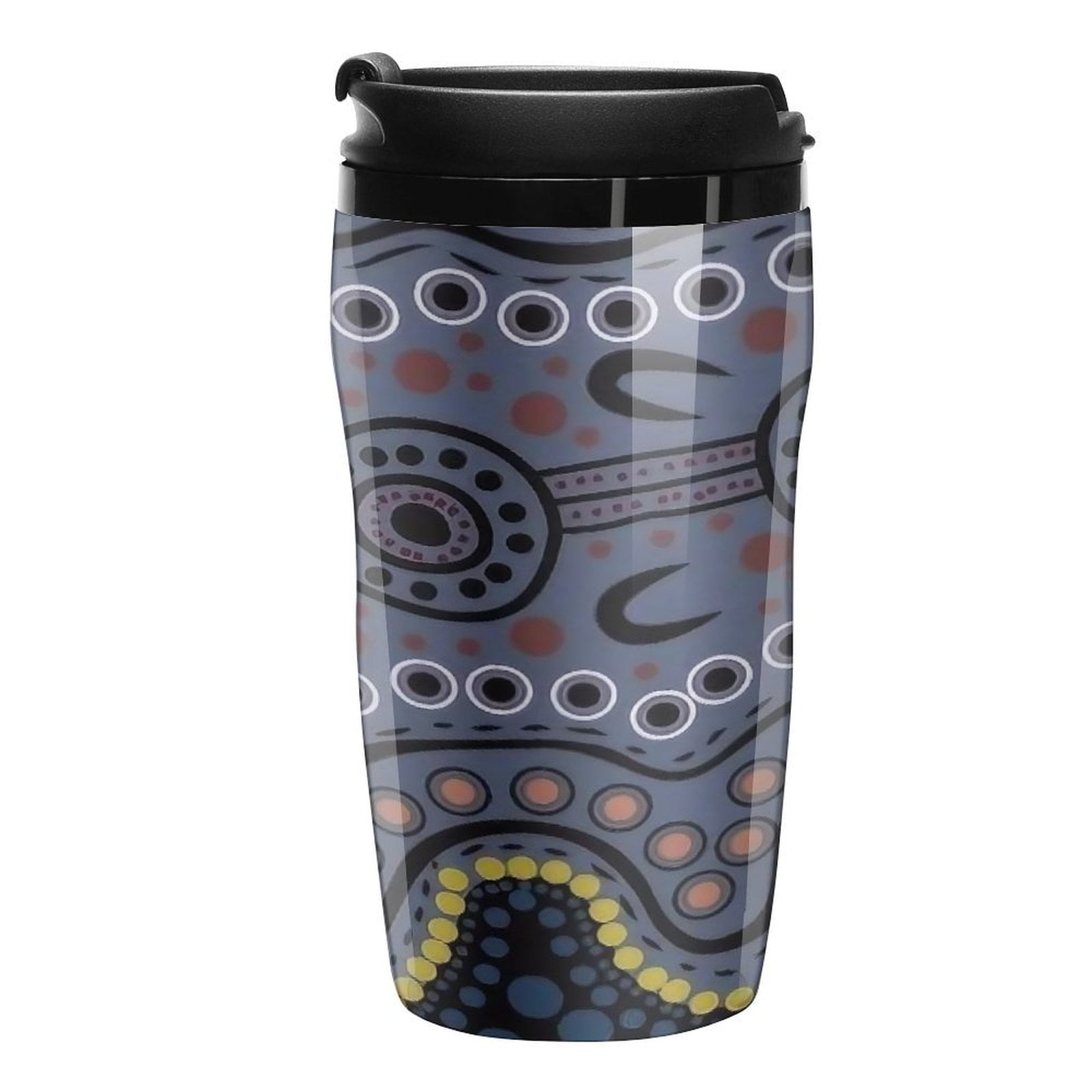 Australian Aboriginal Patterns Double Walled Coffee Cup Plastic Water ...