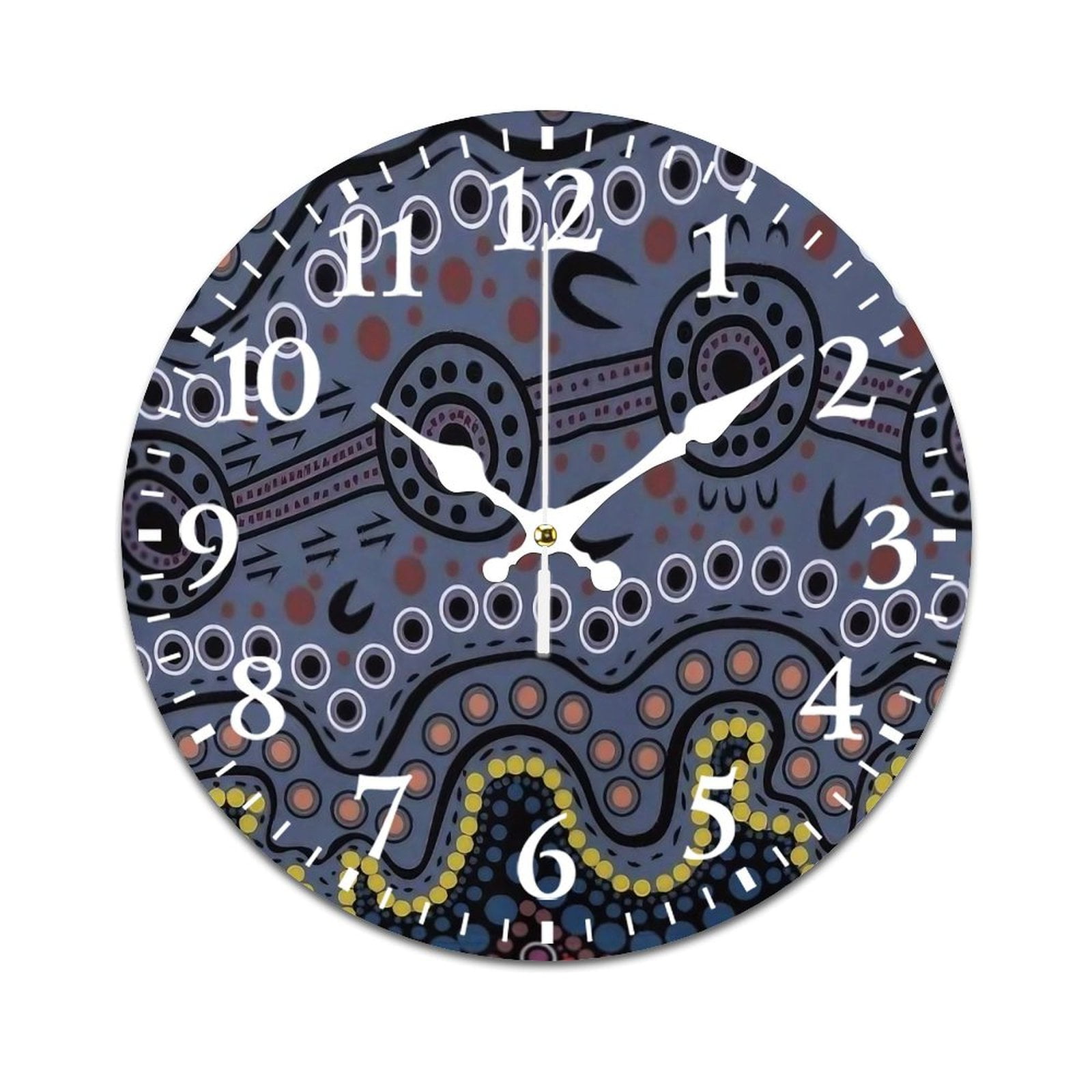 Australian Aboriginal Patterns Wall Clock Modern Design Clocks Wall ...