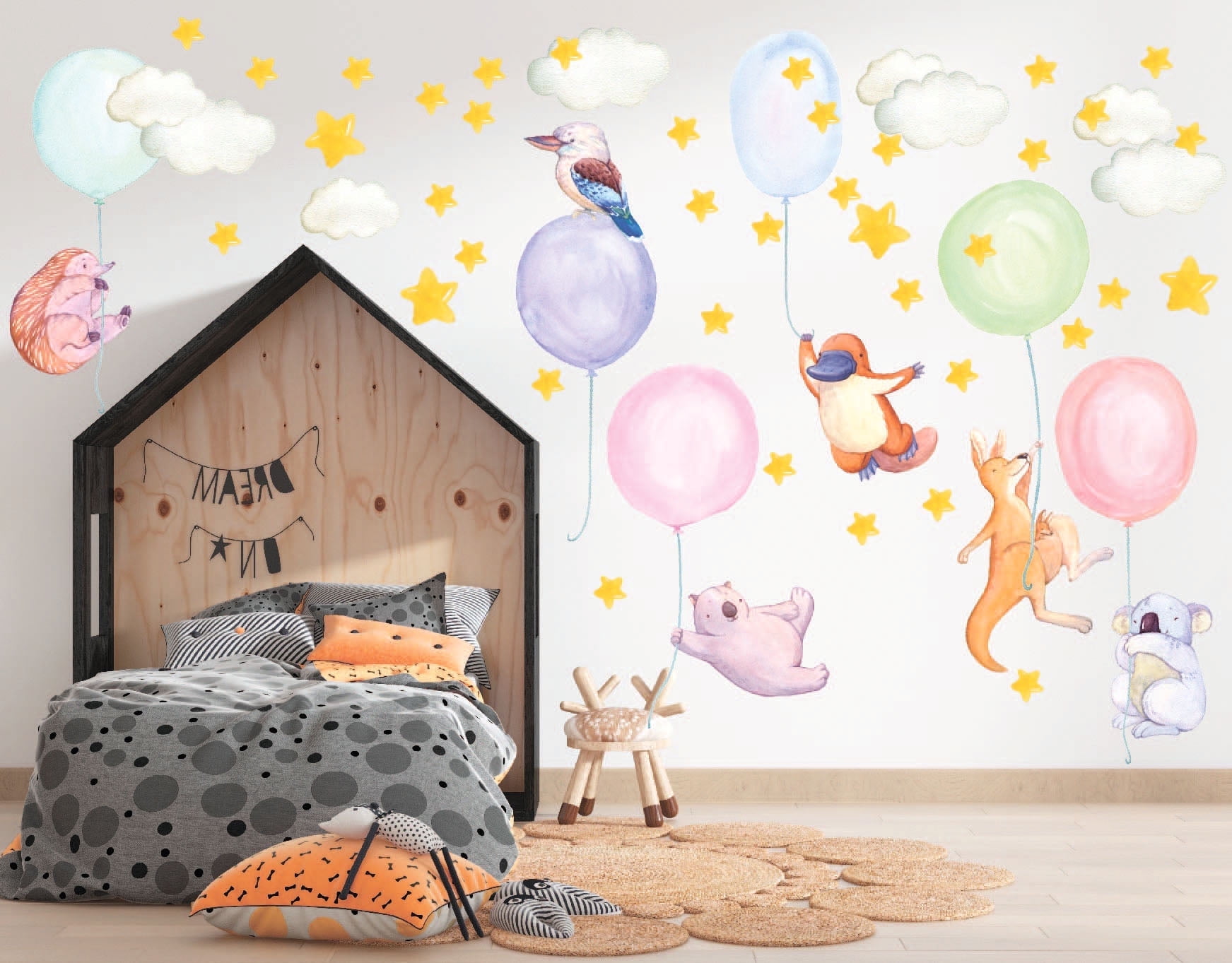 Australian Adventure: Nursery Decals Featuring Aussie Animals, Wall Stickers, and Colorful ...