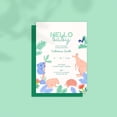 Australian Animal Baby Shower Invitation Koala Kangaroo Wall Picture ...