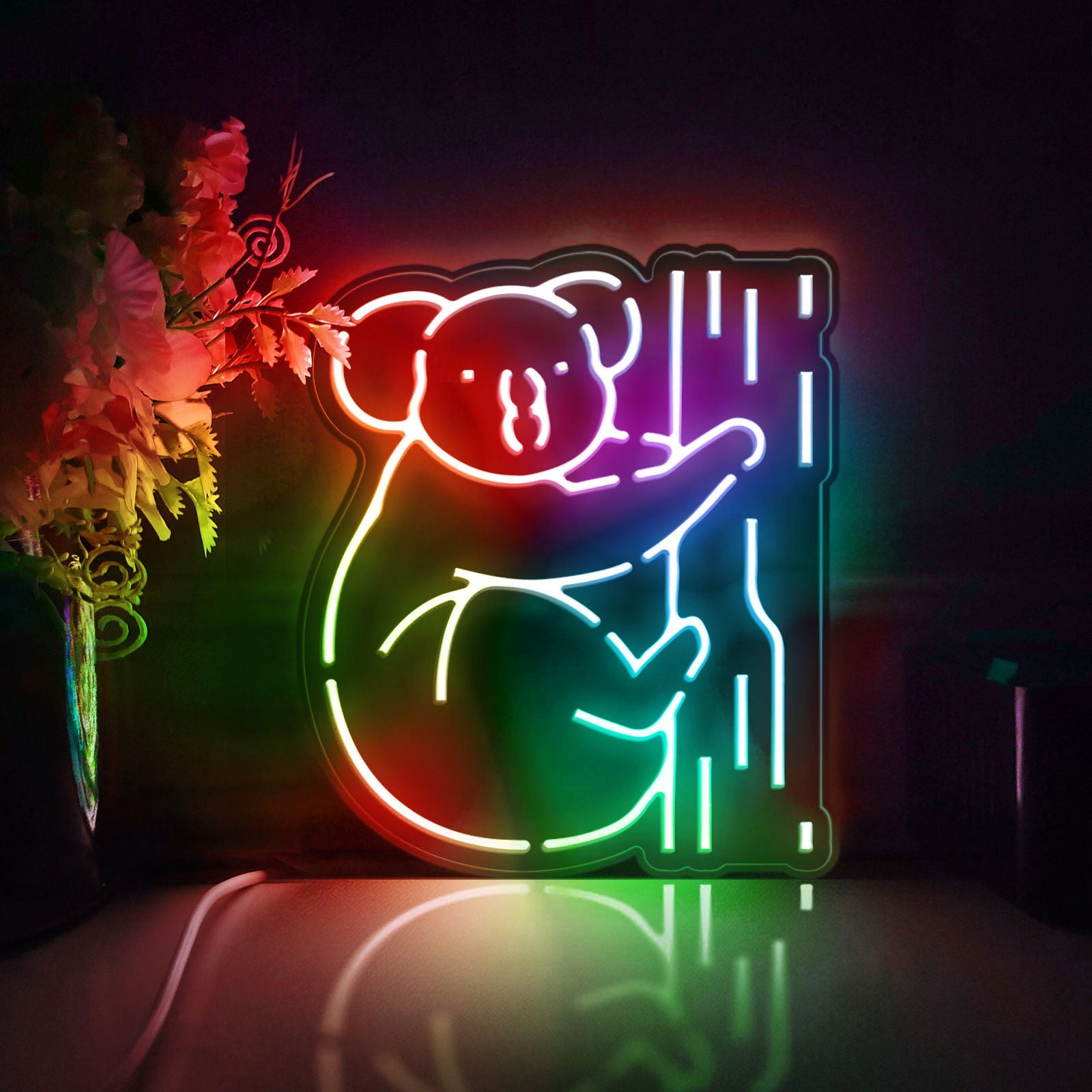 Australian Animal Koala Led Light Box, Dimmable Neon-Like Light Signs ...