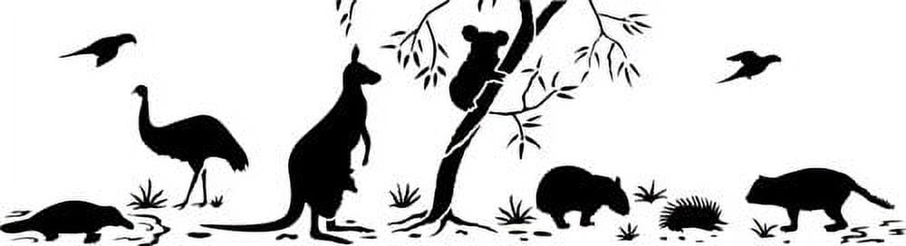 Australian Animal Wall Stencil SKU #3687 by Designer Stencils - Walmart.com