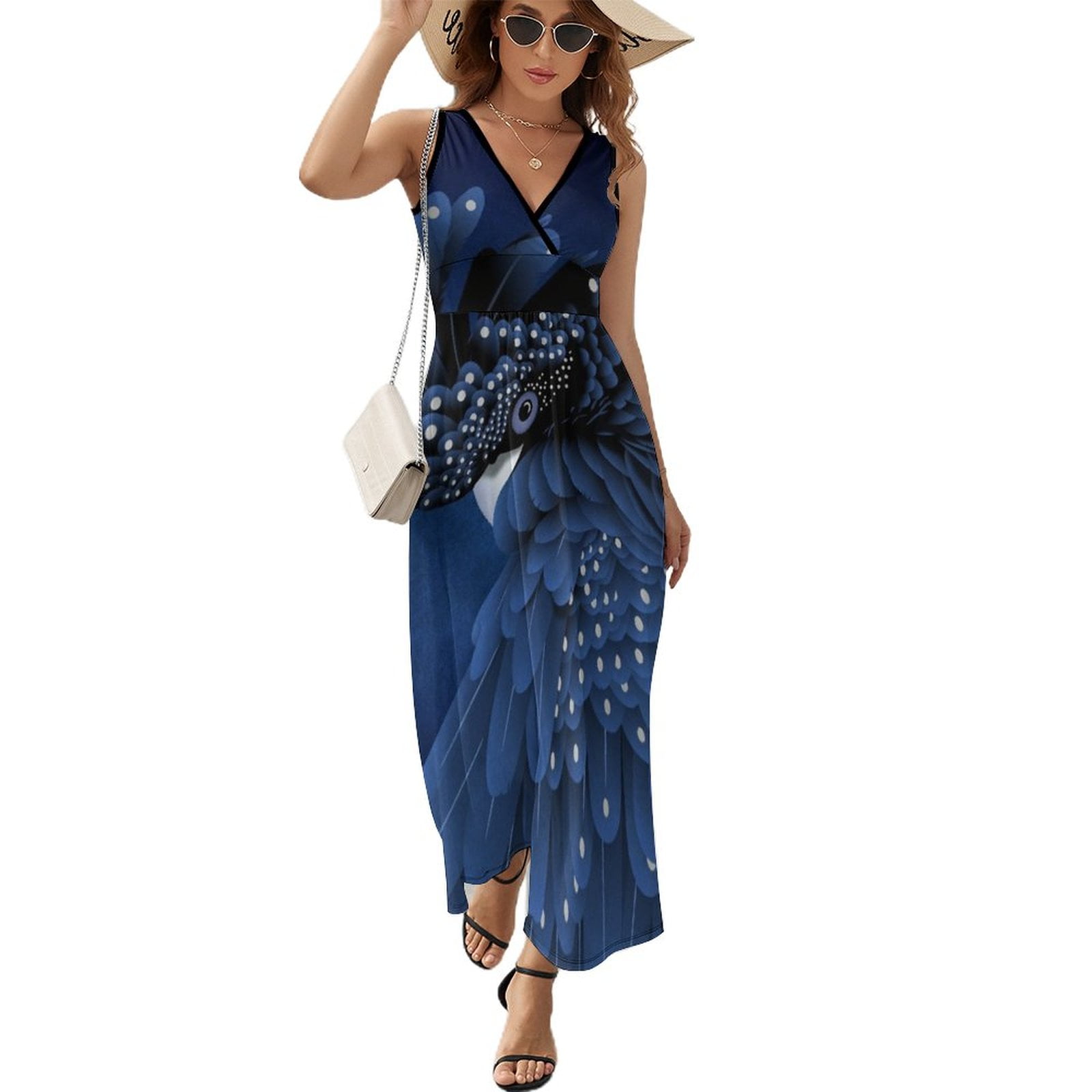 Australian Black Cockatoo Portrait Sleeveless Dress dress women's ...
