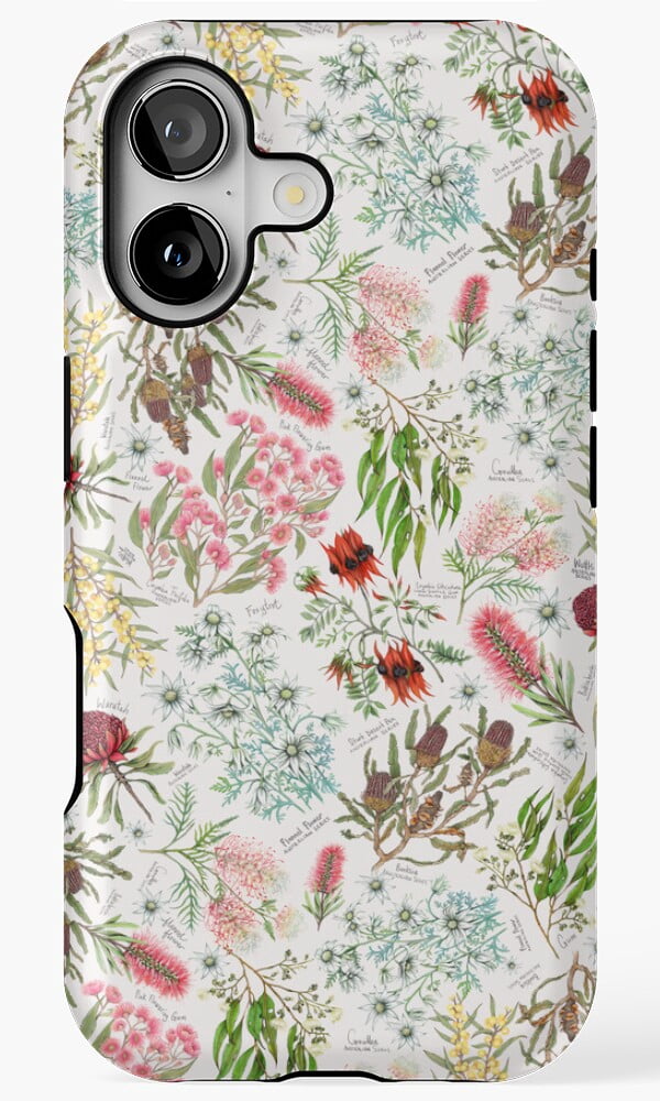 Australian Botanics Day Light Floral Art Phone Case for iPhone 11 12 13 ...