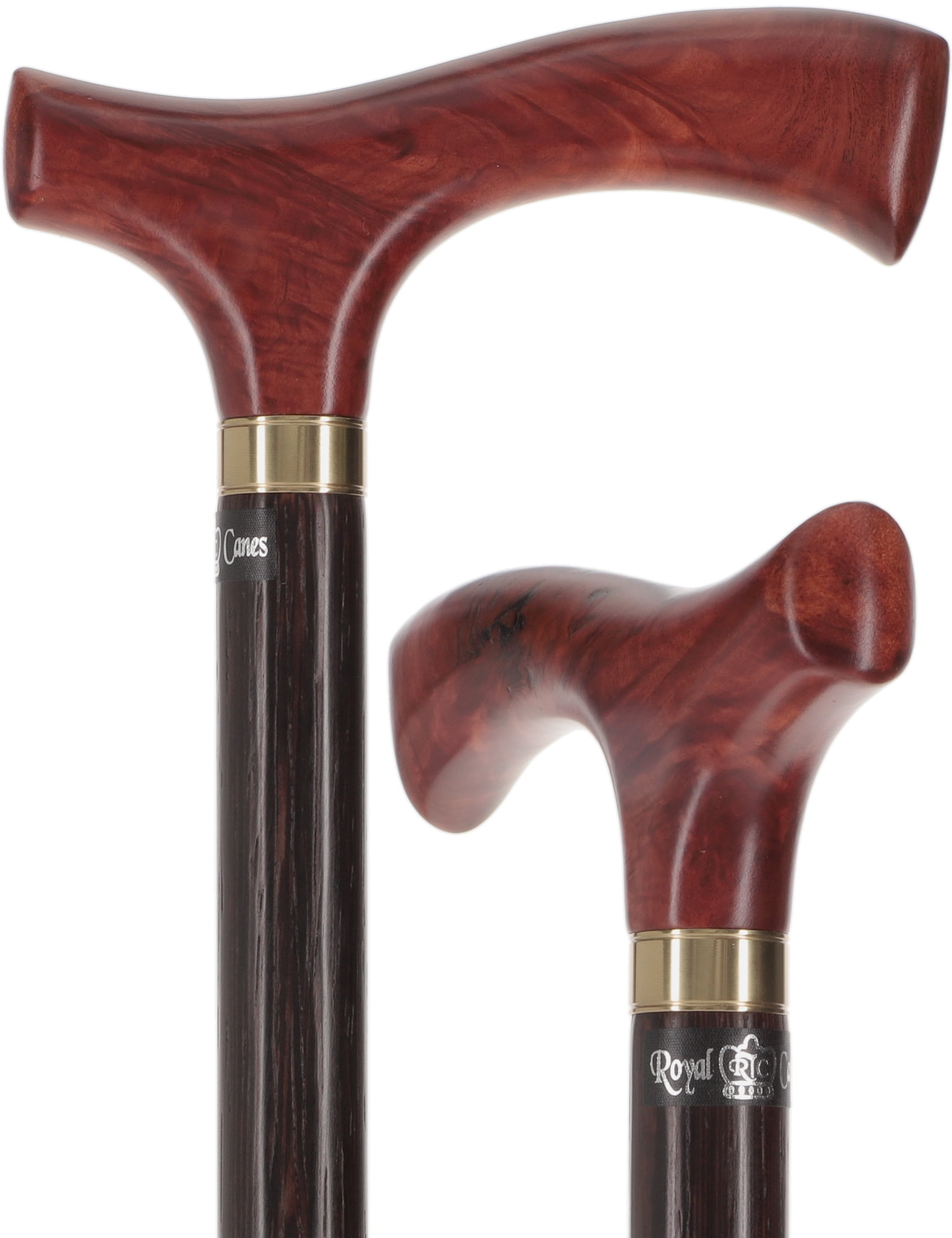 Australian Burl Wood Fritz Handle Walking Cane w/Wenge Shaft & Gold ...