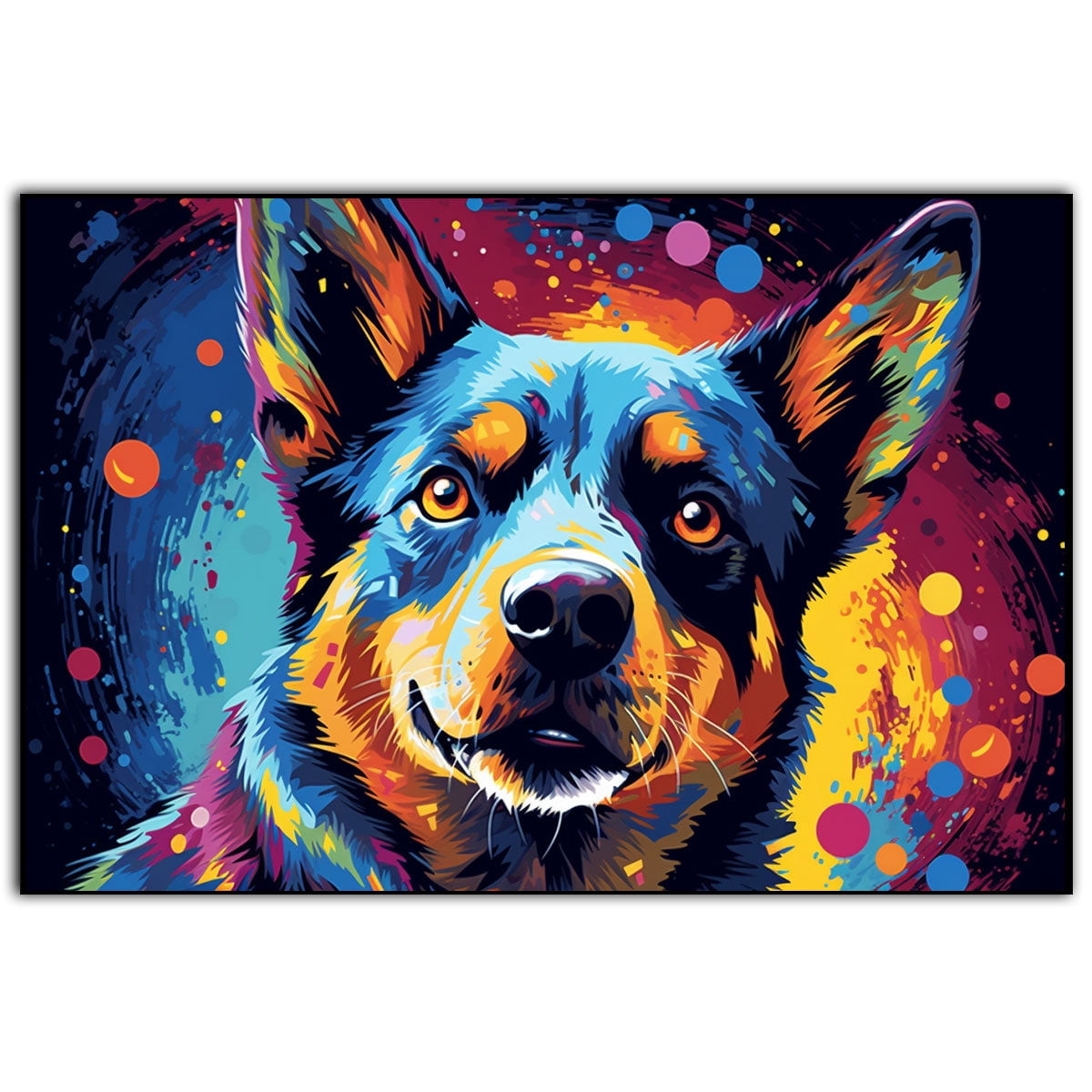 Australian Cattle Canvas Unframed Colofull Inspired bedroom decor - Dog ...